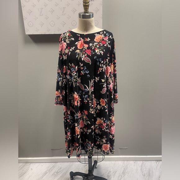 LOFT | Dresses | Loft Floral Midi Dress Plus Size 222 E933 | Poshmark